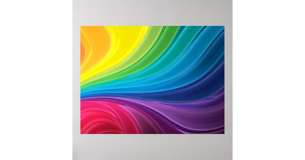 Abstract Rainbow Poster | Zazzle