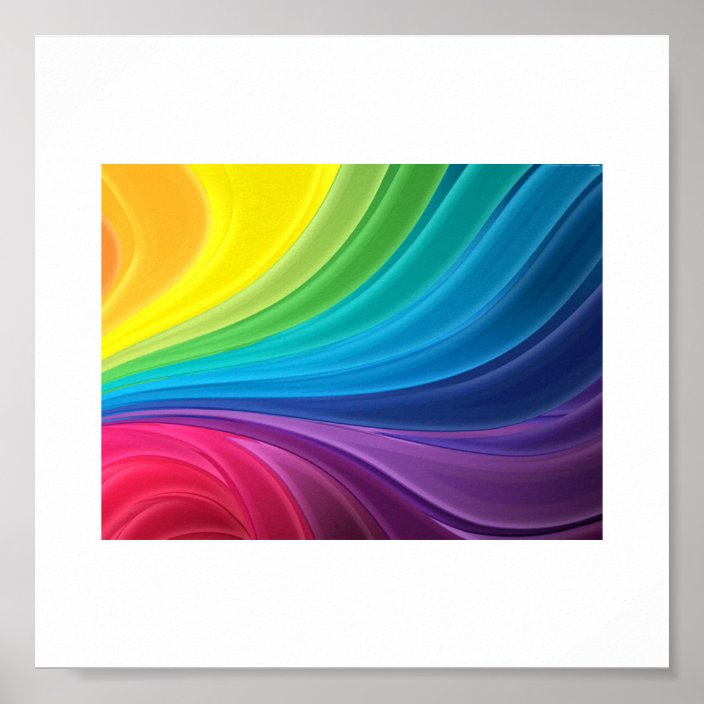 Abstract Rainbow Poster | Zazzle.com