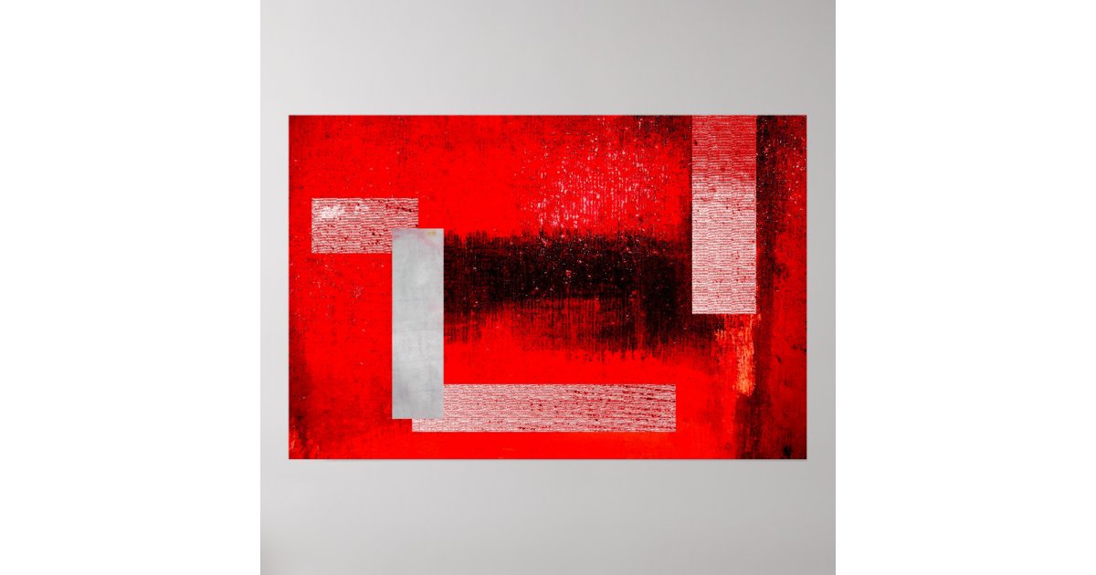 Abstract Rectangles & Squares Art Poster Print | Zazzle