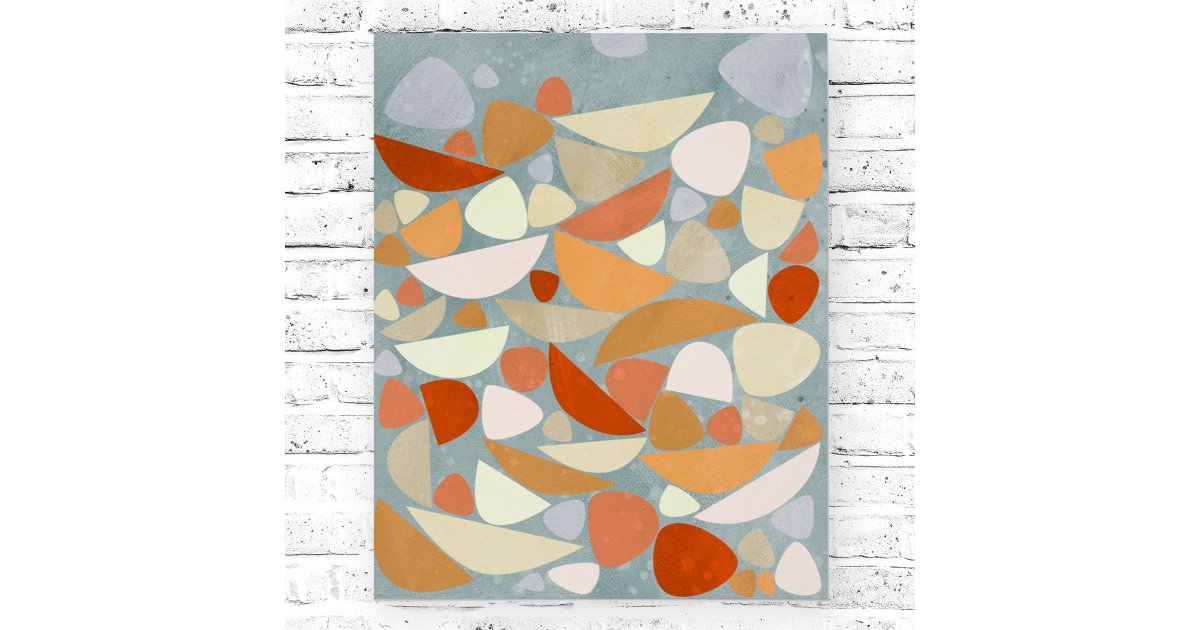 Abstract Retro Orange Poster | Zazzle