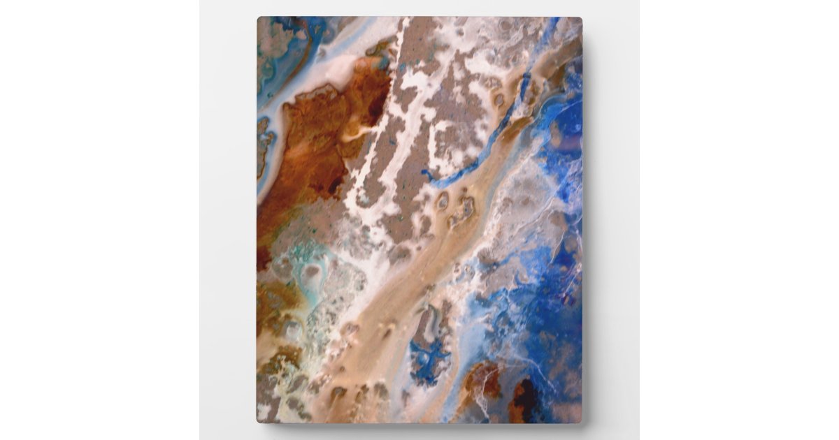 Abstract sandy beach pattern water foam pattern plaque | Zazzle