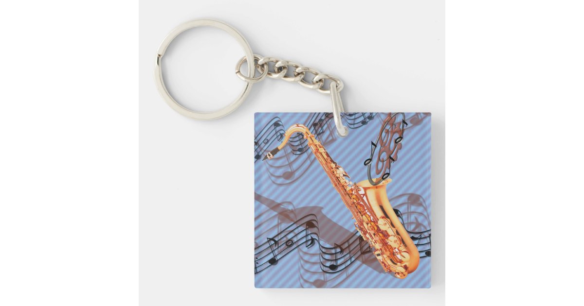 Abstract Saxophone Keychain | Zazzle