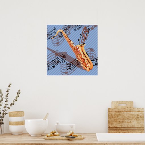 Abstract Saxophone Poster | Zazzle