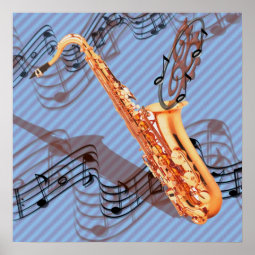 Abstract Saxophone Poster | Zazzle