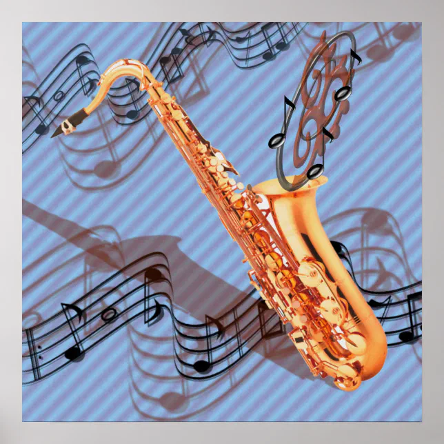Abstract Saxophone Poster | Zazzle