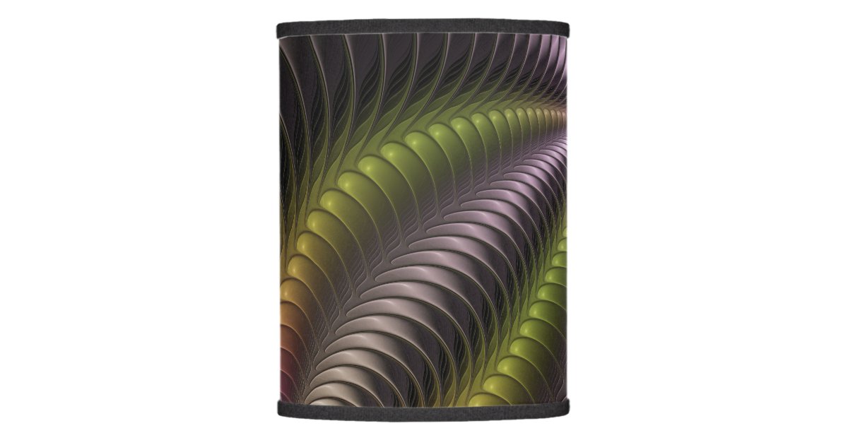 Abstract Shiny Trippy Colorful 3D Fractal Art Lamp Shade | Zazzle