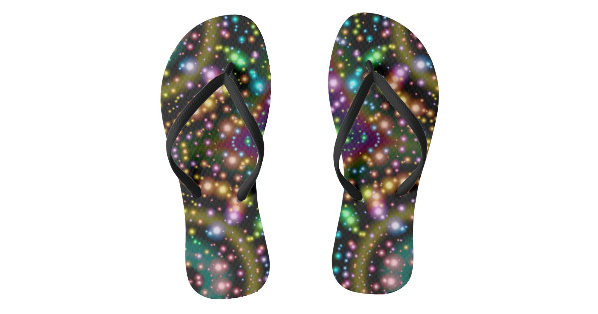 Abstract Solar System Flip Flops | Zazzle