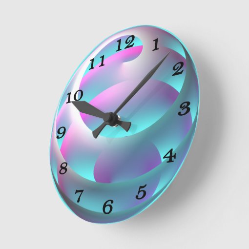 Abstract Sphere Wall Clock | Zazzle