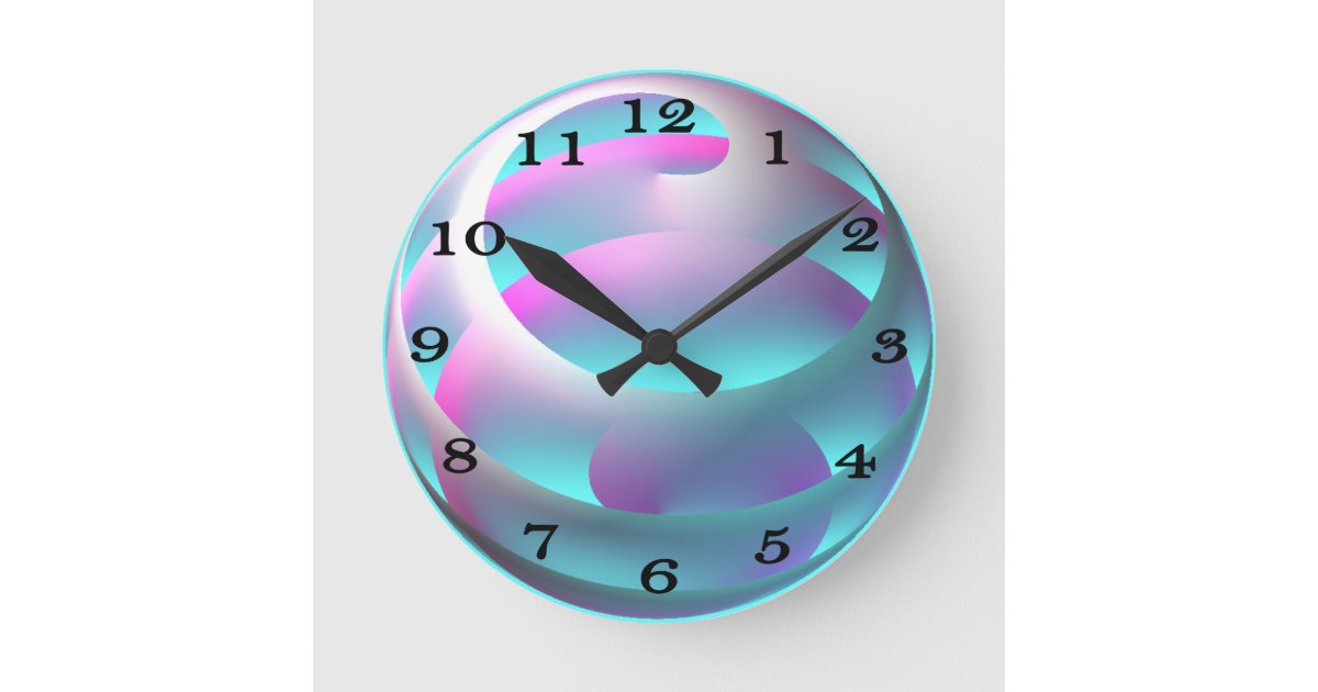 Abstract Sphere Wall Clock | Zazzle