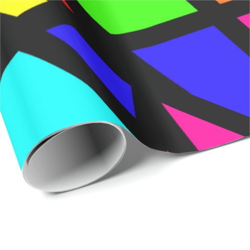 Abstract Stained Glass Geometric Wrapping Paper | Zazzle