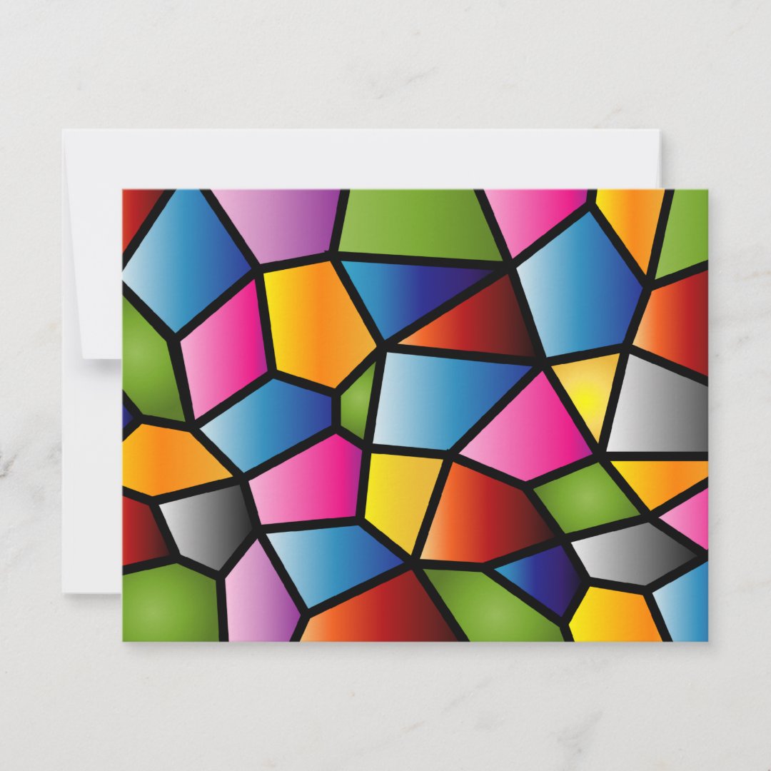 Abstract Stained Glass Invitation | Zazzle