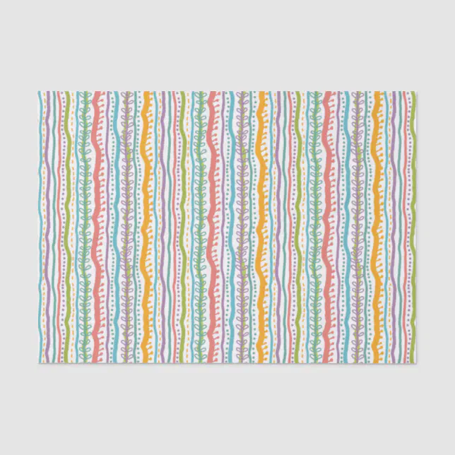 Abstract Stripes Vertical Pattern Tissue Paper | Zazzle