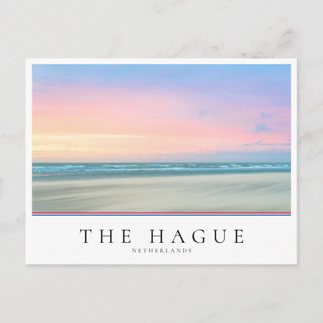 Abstract sunset at the beach in the Hague Postcard | Zazzle