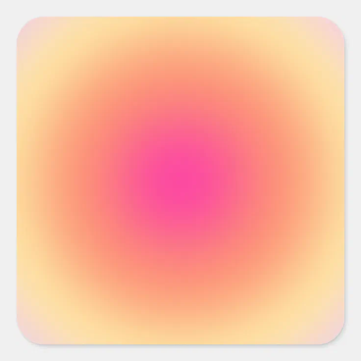 Abstract Sunset Gradient Square Sticker | Zazzle