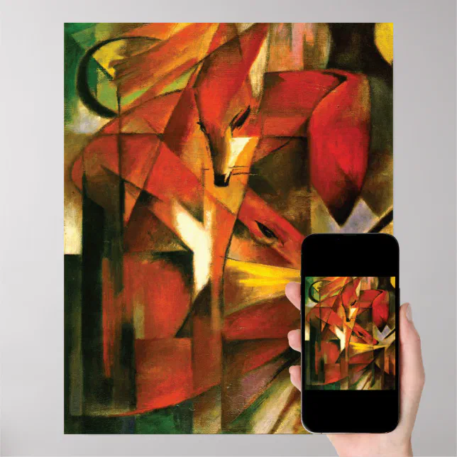 Abstract ~ The Fox by Franz Marc Poster | Zazzle