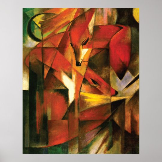 Abstract ~ The Fox by Franz Marc Poster | Zazzle.com