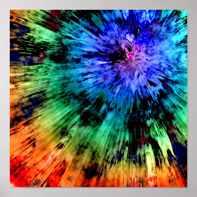 Abstract Tie Dye Poster | Zazzle