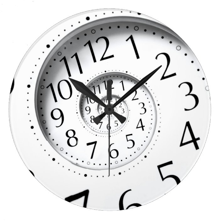 Abstract Time Spiral Infinity Decorative Clock | Zazzle.com