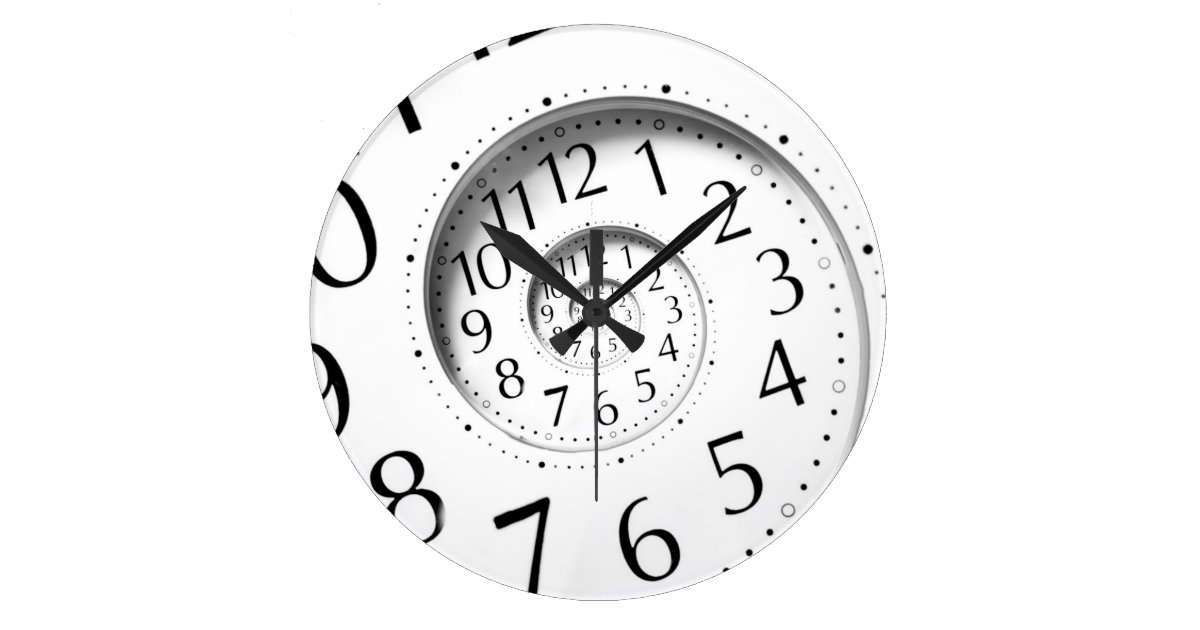 Abstract Time Spiral Infinity Wall Clock | Zazzle.com