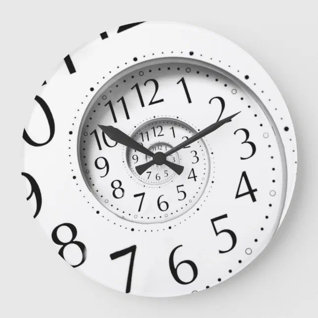 Abstract Time Spiral Infinity Wall Clock | Zazzle