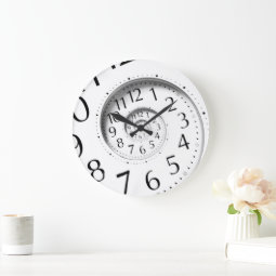 Abstract Time Spiral Infinity Wall Clock | Zazzle