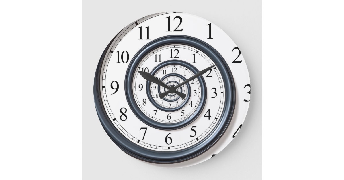 Abstract Time Spiral Infinity Wall Clock | Zazzle