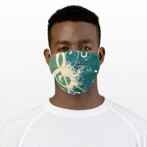 Abstract Treble Clef Adult Cloth Face Mask | Zazzle