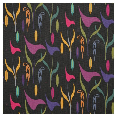 Calla Lilly - Retro Pattern Fabric | Zazzle