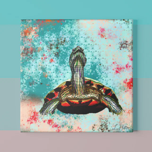 Abstract Turtle Artwork Poster | Zazzle