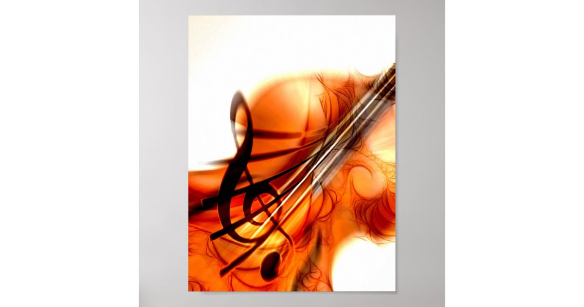 Abstract Violin Art Poster | Zazzle