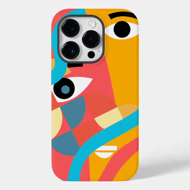 abstract faces phone case