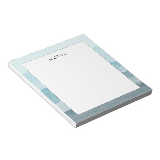 Abstract watercolor blue sea notepad | Zazzle