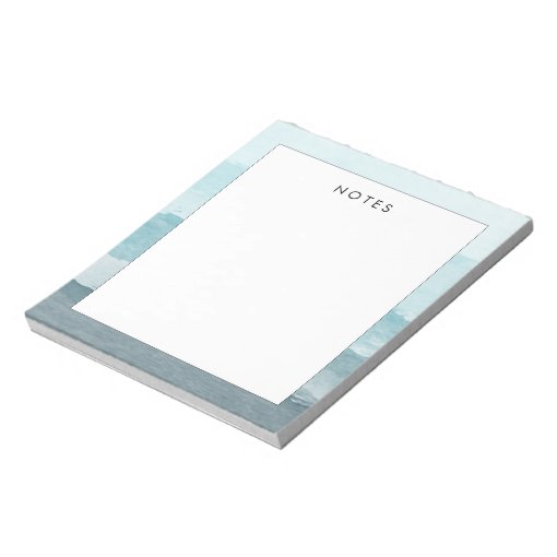 Abstract watercolor blue sea notepad | Zazzle