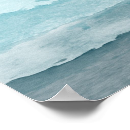 Abstract watercolor blue sea poster | Zazzle