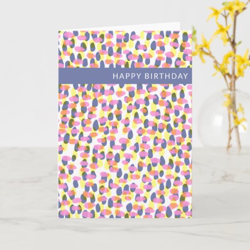 Abstract Watercolor Dots and Spots Birthday Card | Zazzle