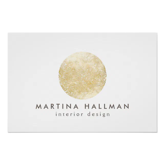 Abstract Watercolor Gold Circle Logo Download Poster | Zazzle