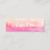 Abstract Watercolor Peach Fuzz Pink Social Icons Mini Business Card ...