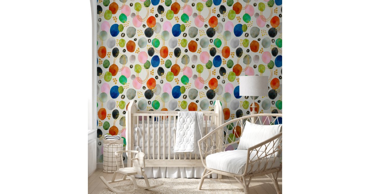 Abstract Watercolor Pebble Gold Glitter Art Wallpaper | Zazzle