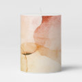 Abstract Watercolor Pillar Candle | Zazzle