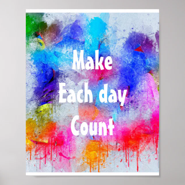 Abstract Watercolor Vintage Motivational Poster | Zazzle