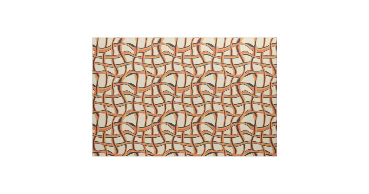 Abstract wavy lines mesh pattern fabric | Zazzle