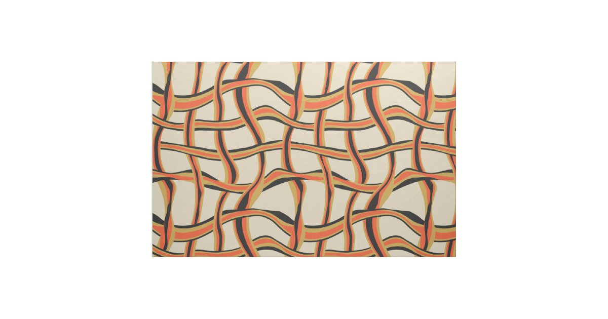 Abstract wavy lines mesh pattern fabric | Zazzle