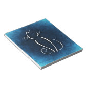 Abstract White Cat Notepad | Zazzle