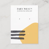 ABSTRACT YELLOW SHAPES STUD EARRING DISPLAY CARD | Zazzle