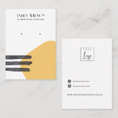 ABSTRACT YELLOW SHAPES STUD EARRING DISPLAY CARD | Zazzle