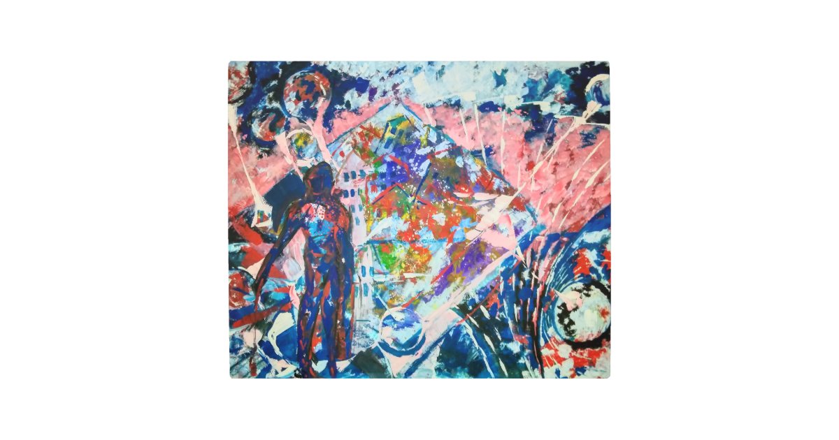 abstraction, space, universe, aliens metal print | Zazzle