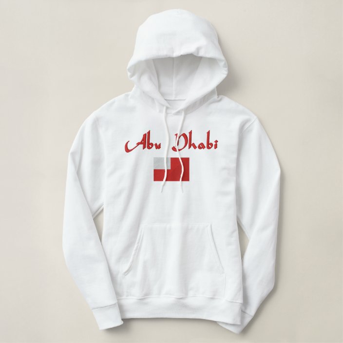 Abu Dhabi Flag Embroidered Hoodie | Zazzle