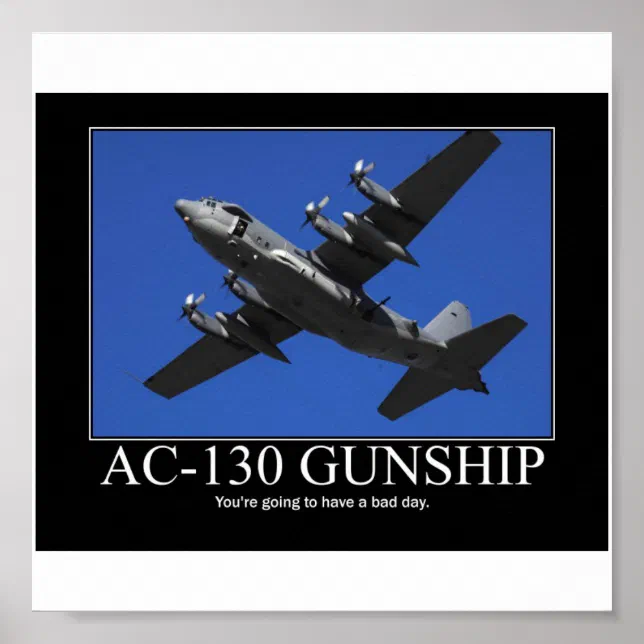 AC-130 Gunship Motivational Poster | Zazzle