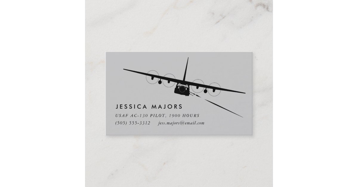AC-130 Pilot and Crew Business Card | Zazzle.com