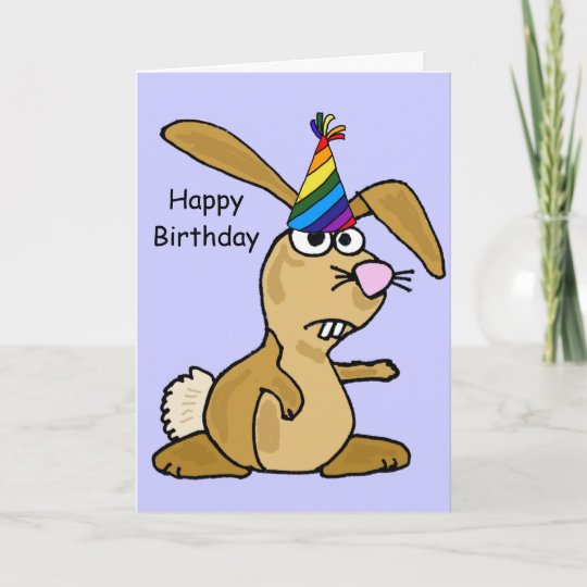 AC- Funny Rabbit Birthday Card | Zazzle.com